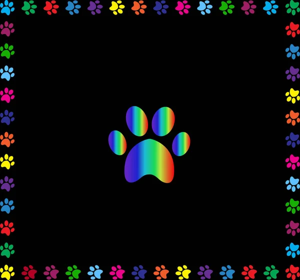 Paw print border Vector Art Stock Images | Depositphotos