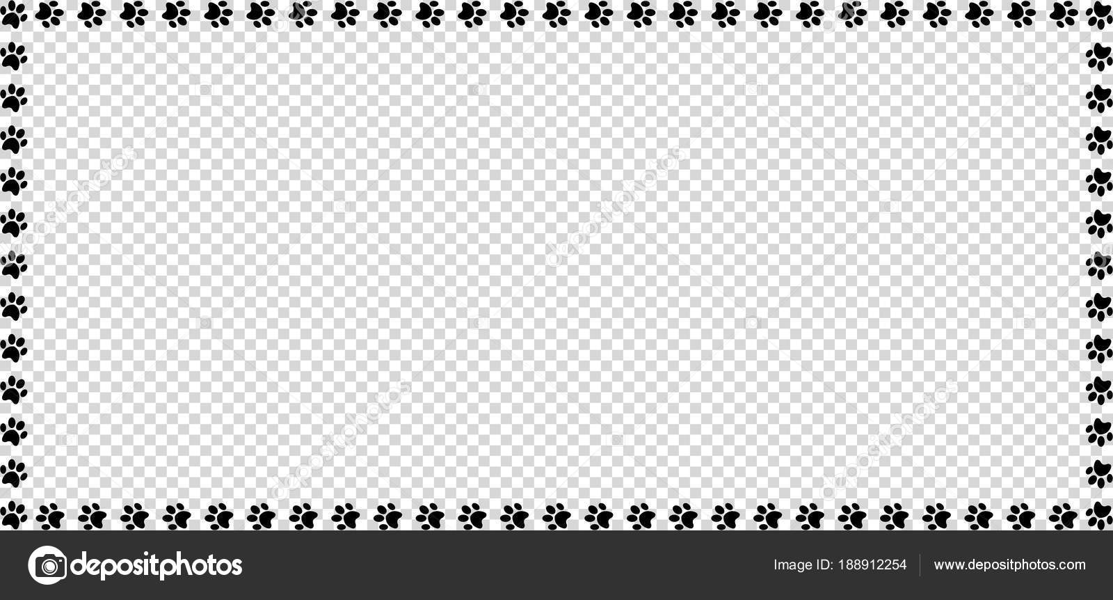 Cat Paw Print Border