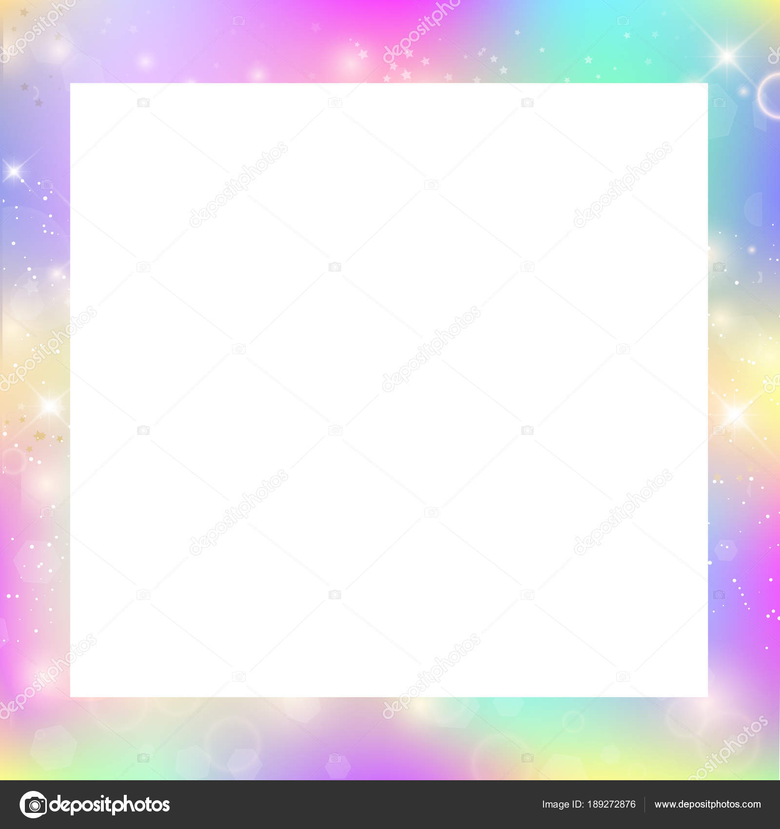Magic border with rainbow mesh and space for text. Stock Vector by ...
