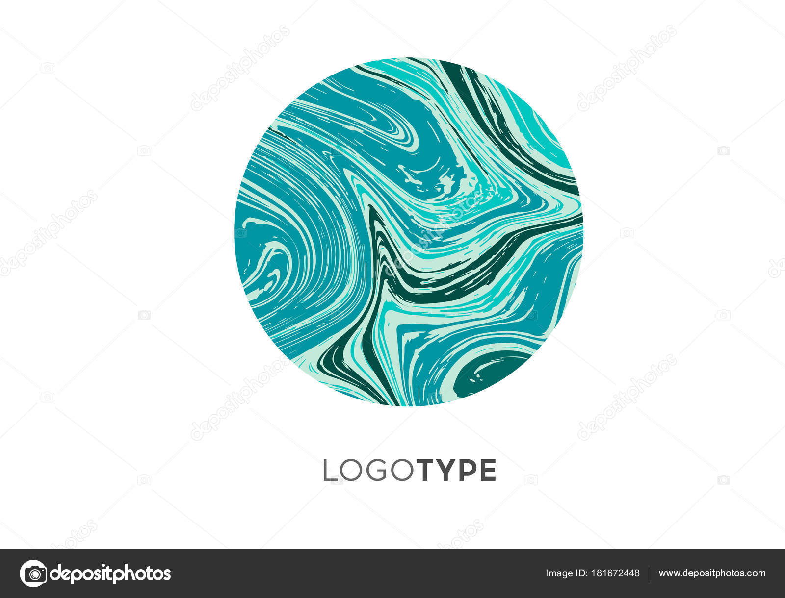 Vector Abstract Marble Logo Brand Company Design Template — Stock ...