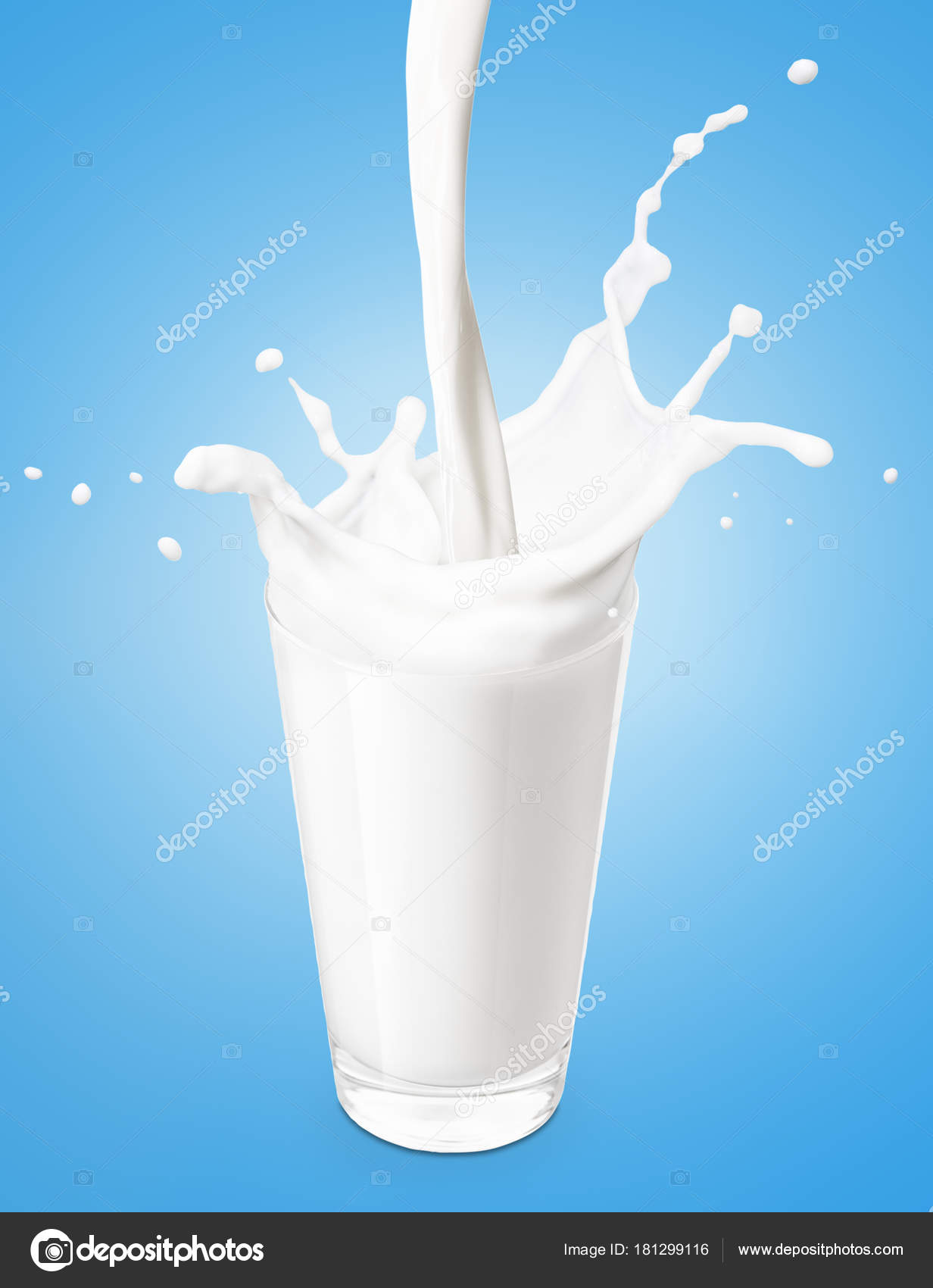 Pouring milk with splash Stock Photo by ©AlterPhoto 181299116