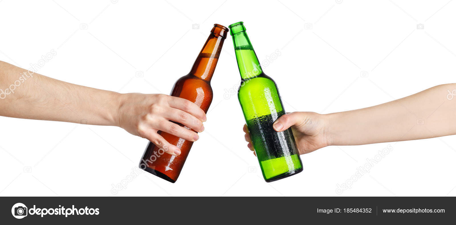 Beer bottles making toast Stock Photo by ©AlterPhoto 185484352