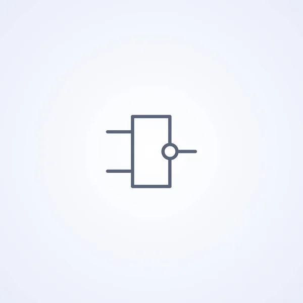 Variable Resistor Vector Best Gray Line Symbol White Background Eps