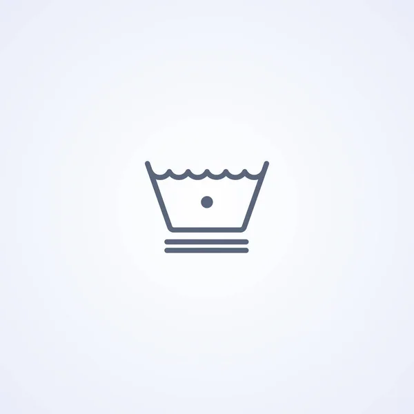 Gentle or delicate, wash machine sign line icon — Stock Vector ...