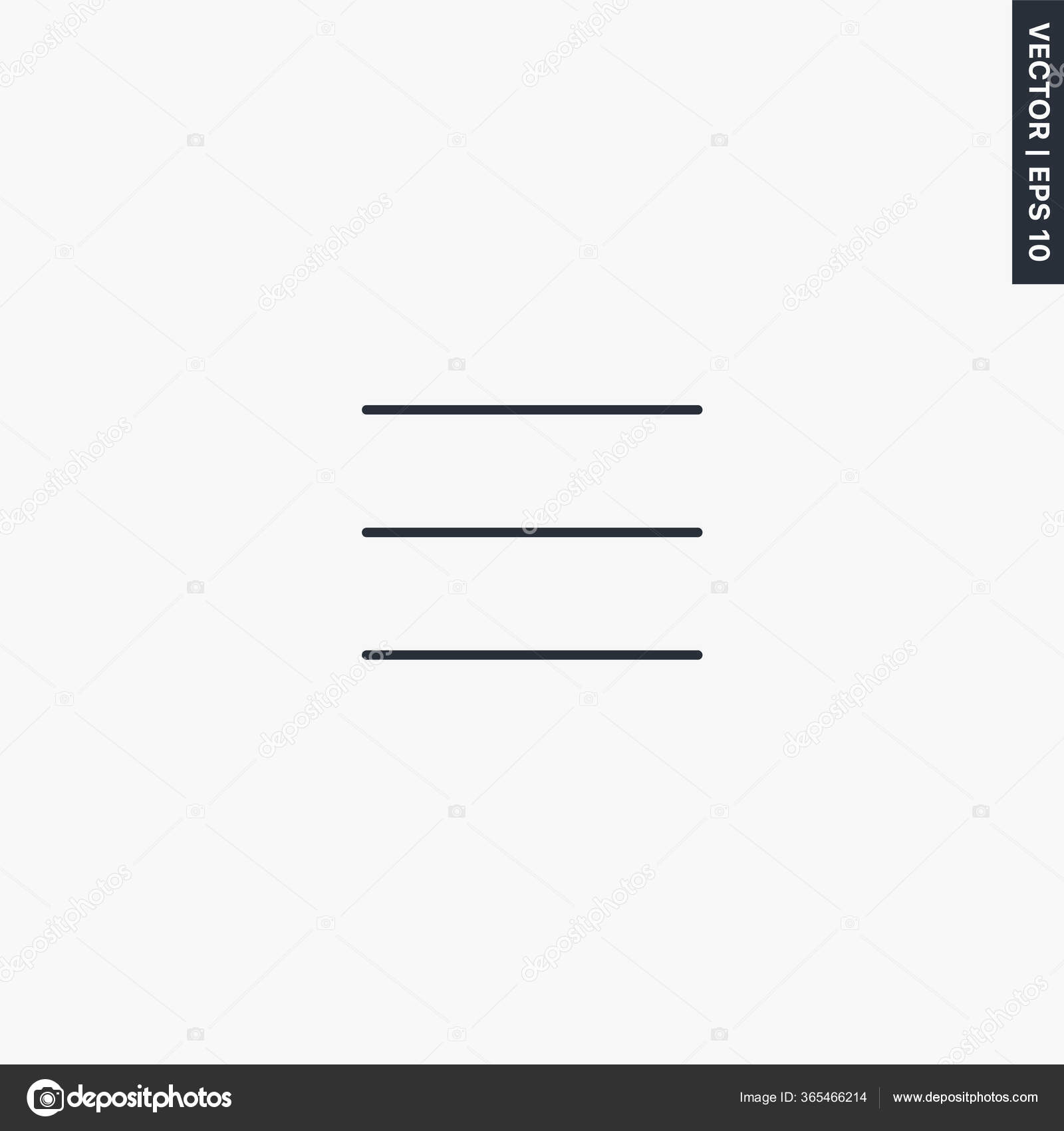 Menu Linear Style Sign Mobile Concept Web Design Symbol Logo Stock ...