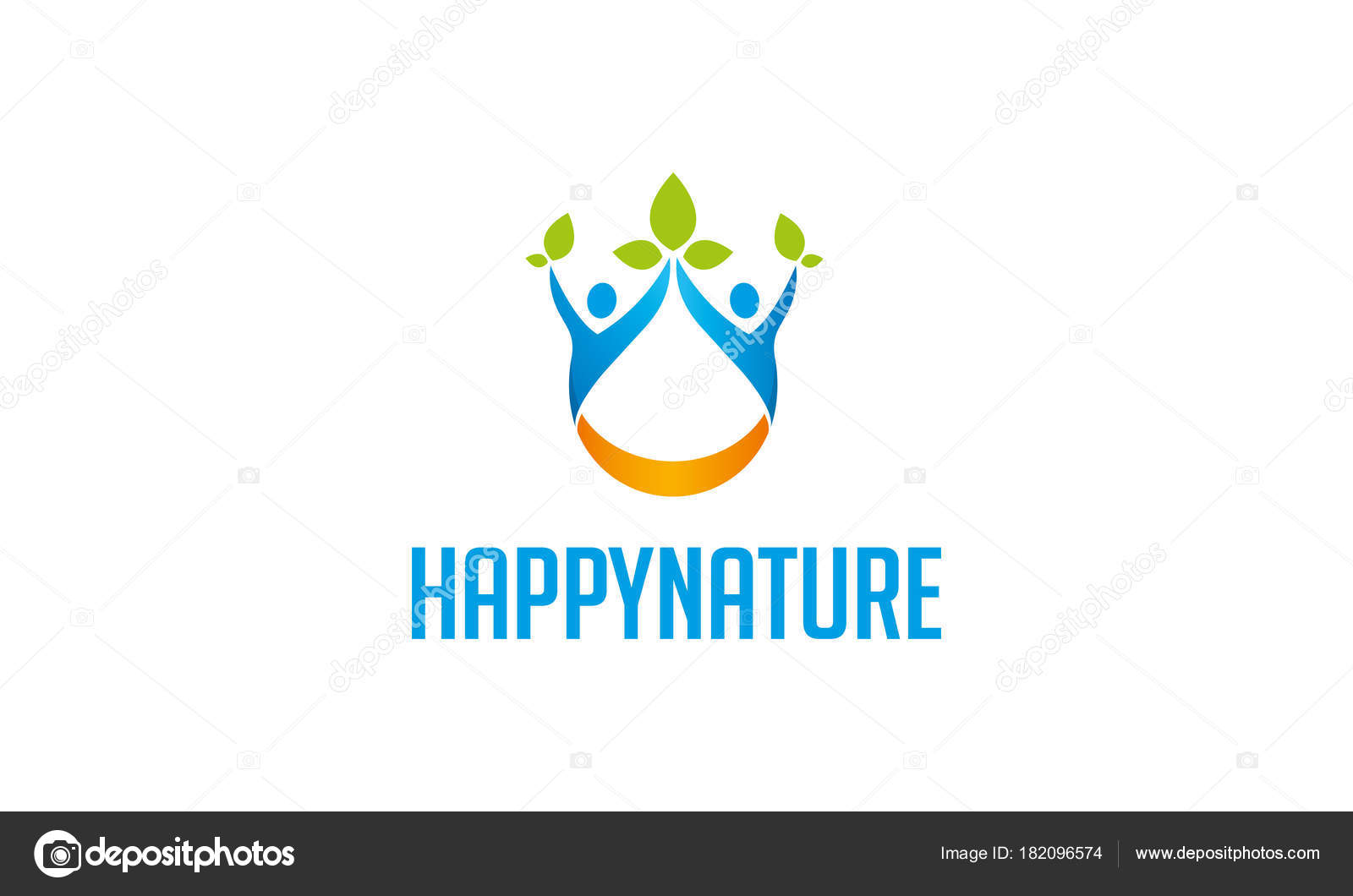 Happy Nature Logo Template Stock Vector Image by ©ft-studio #182096574