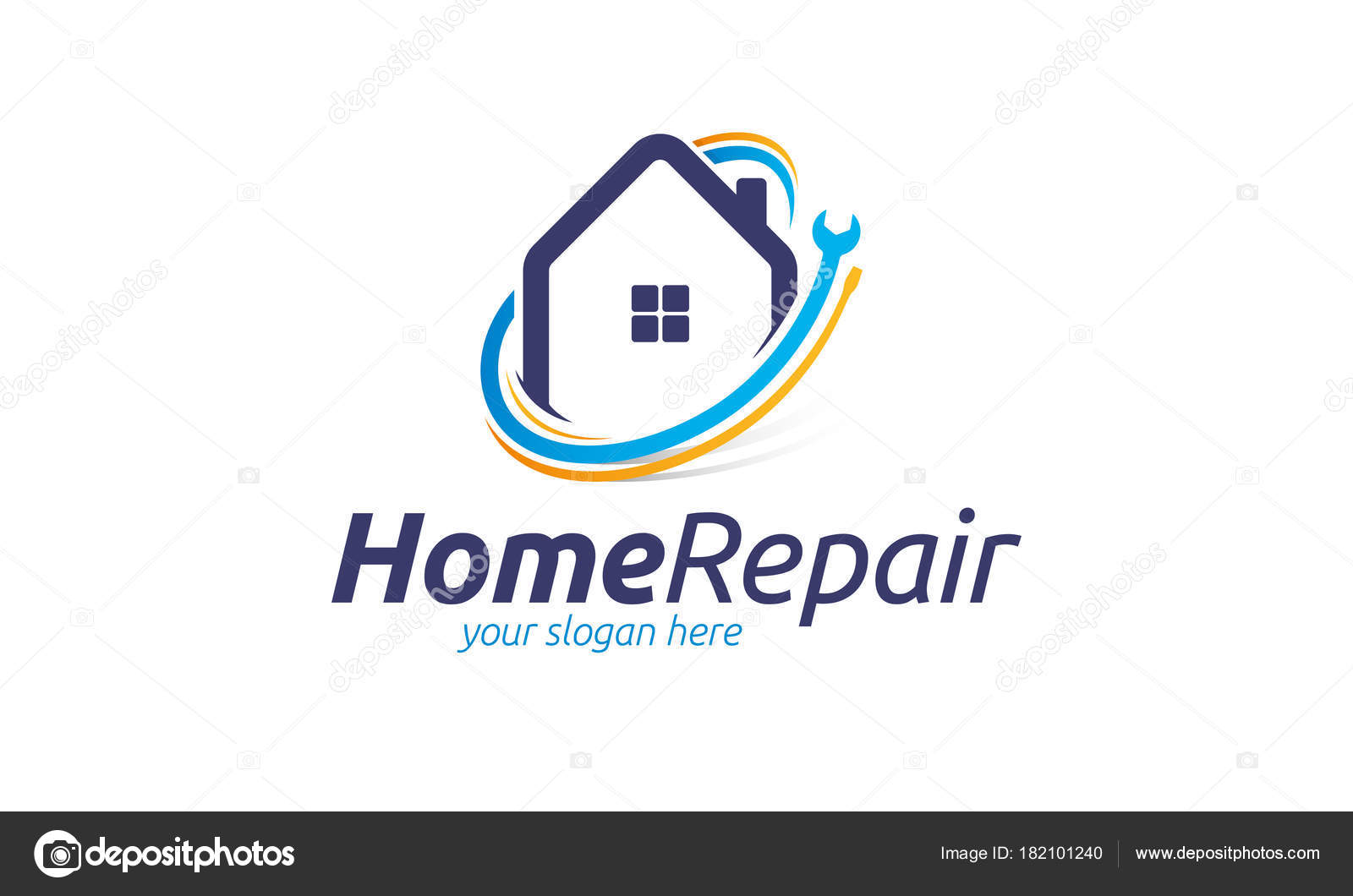 Inicio Reparación Logo Plantilla Stock Vector by ©ft-studio 182101240