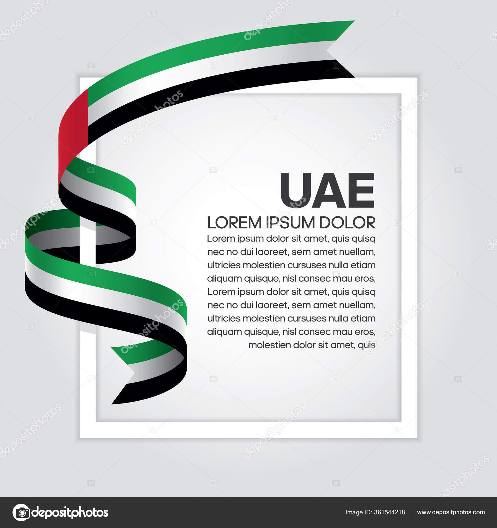 Uae Flag Vector Illustration White Background Stock Vector by ©ft ...