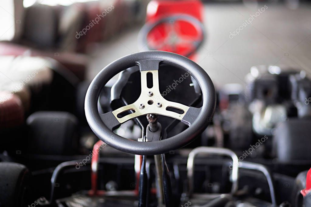 Go kart steering wheel — Stock Photo © Ribalka #148941041