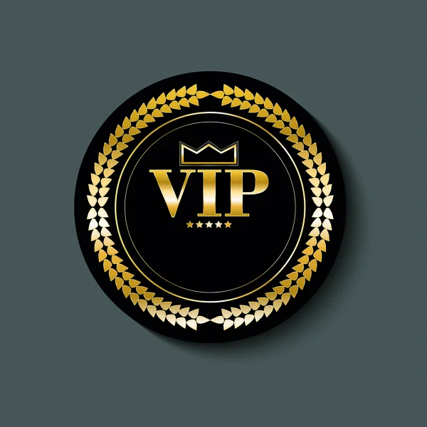 VIP golden rosette with stars. Vector graphic design — Stock Vector ...