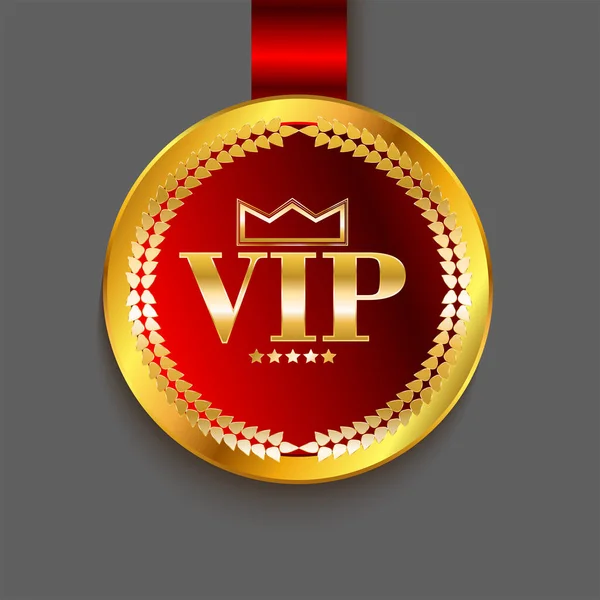 VIP golden rosette with stars. Vector graphic design — Stock Vector ...