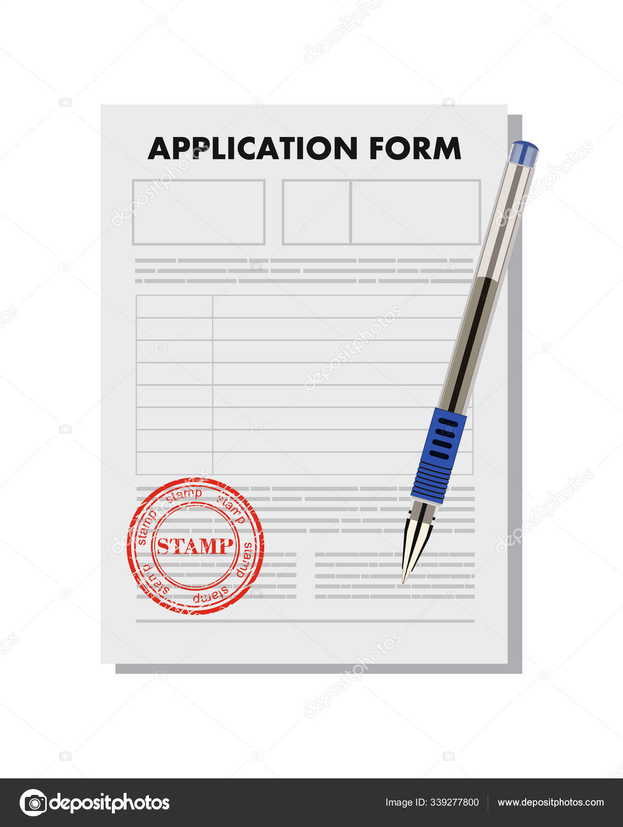 Application Form White Background Stock Vector by ©Olga_larionova_11 ...