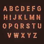 Broadway light bulb Alphabet Stock Vector Image by ©ckybe #88102314