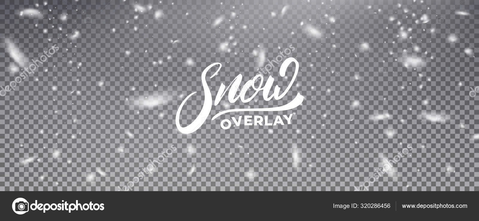 Snow background overlay. Realistic snow. Winter Christmas and New Year ...