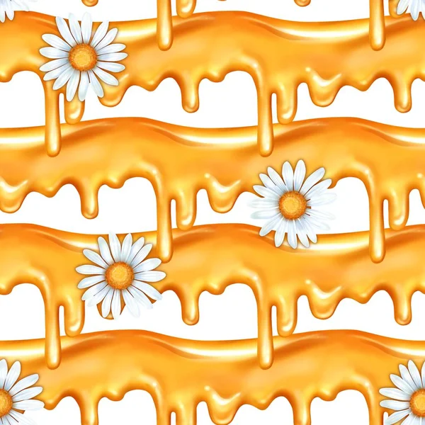 Seamless dripping honey pattern Stock Photo by ©Gribanessa 295651572