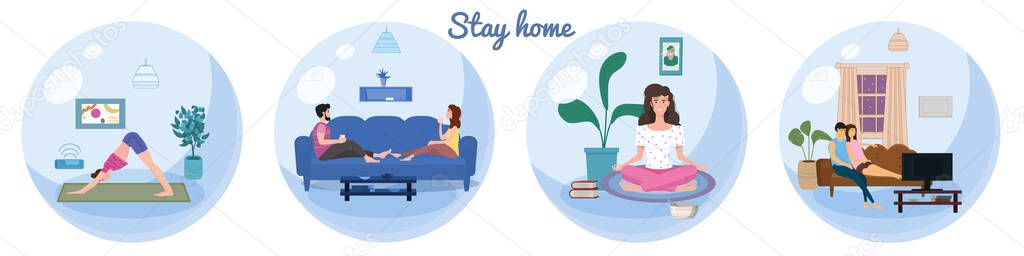 Evitar para assistir tv Vector Art Stock Images | Depositphotos