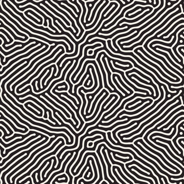 Organic Irregular Rounded Lines. Vector Seamless Black and White ...