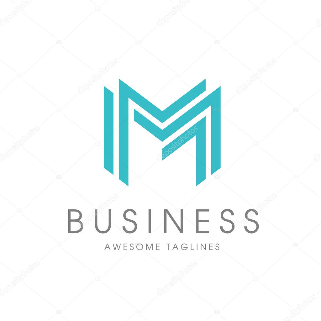 Creative letter M Abstract Stock Vector by ©krustovin 125631706