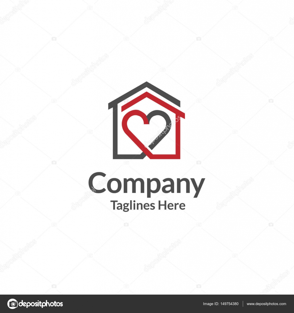 Casa y corazón vector logotipo. cuidado en el hogar logo vector Vector ...