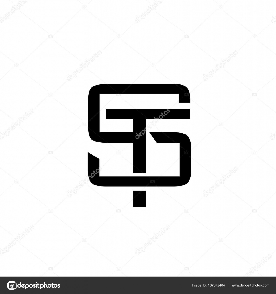 Letra ST logotipo monograma Vector de stock #167672404 de ©krustovin