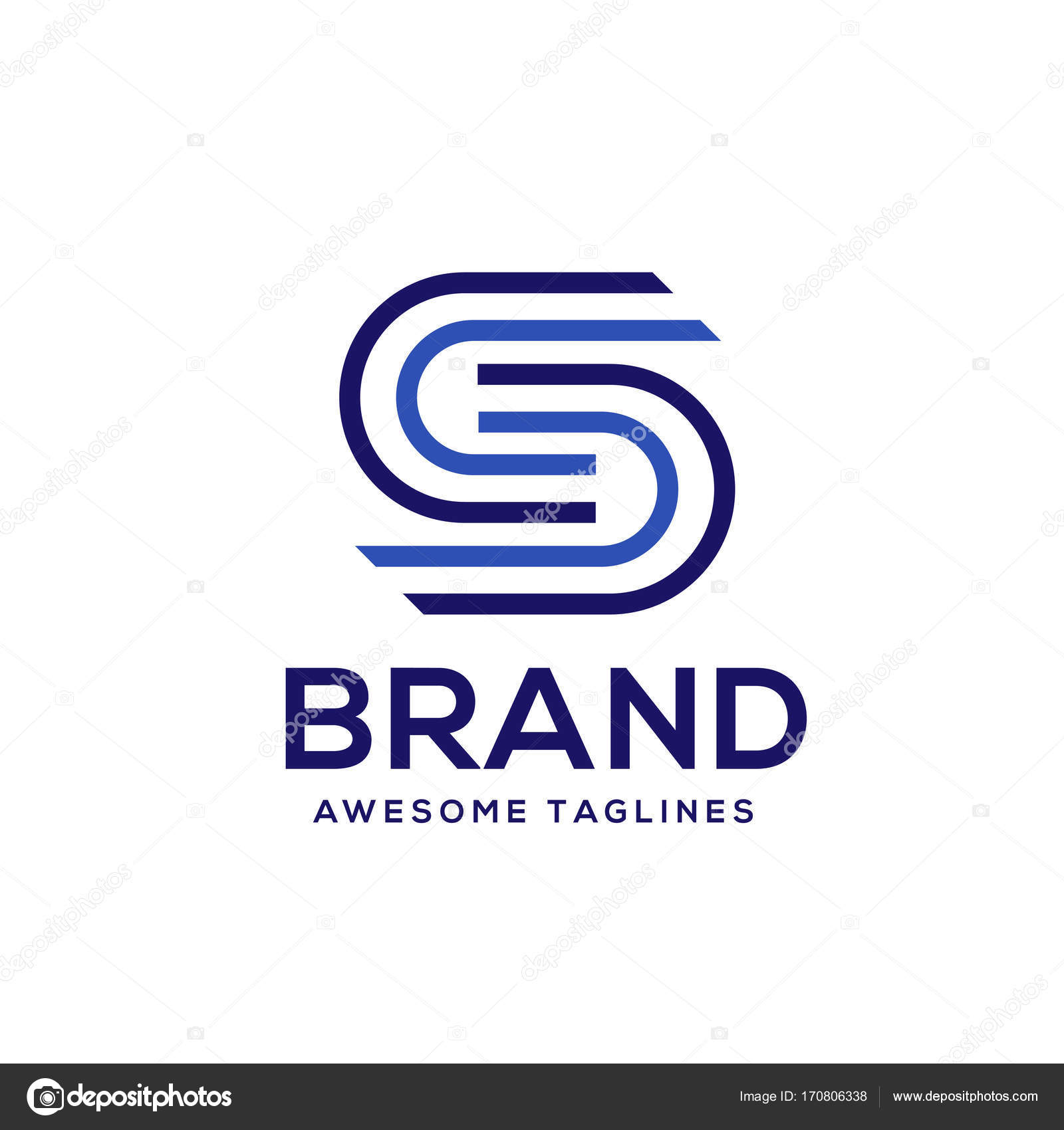 Letter S line logo icon design — Stock Vector © krustovin #170806338