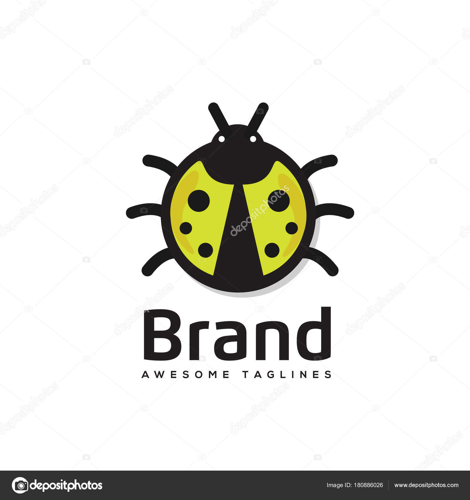 Ladybug Arthropod Logo Vector Insect Beetle Ladybug Icon Logo Style ...