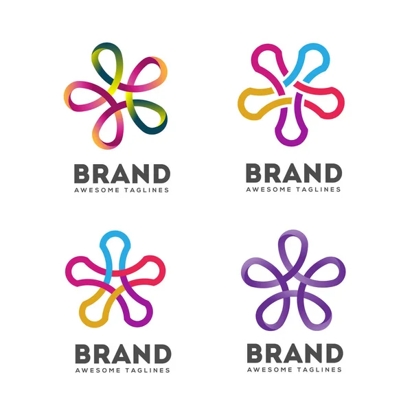 Star Ribbon Logo Vector Abstract Star Ribbon Frame Emblem Logo Stock ...