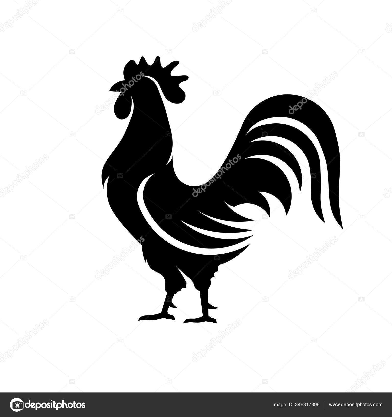 Silueta De Gallo Vector