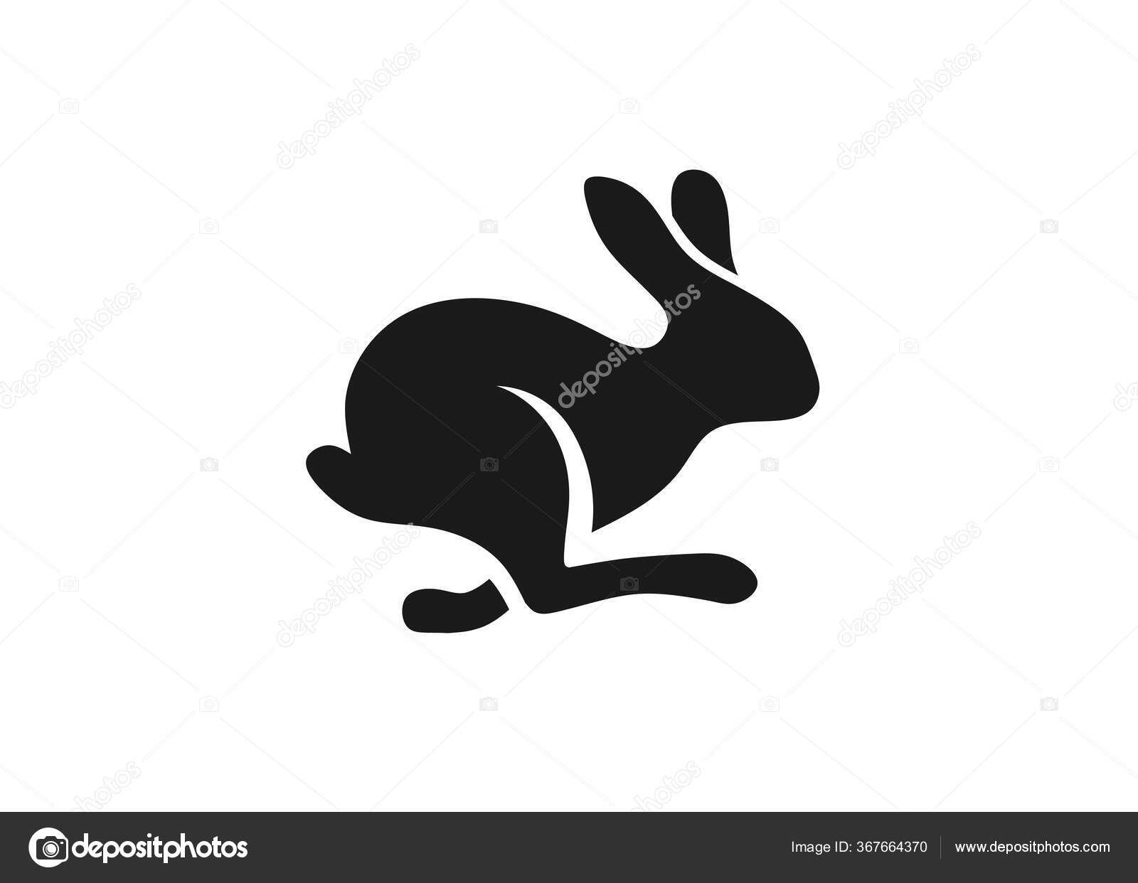 Running Rabbit Silhouette