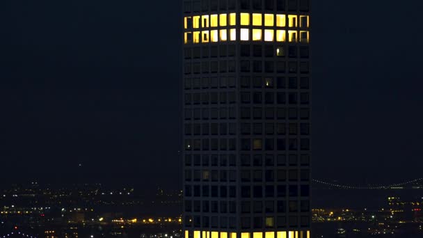 New York, USA - circa May:shot of sunset and night falling over ...