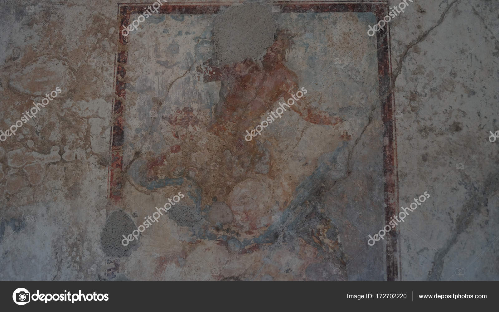 Ancient Roman wall paintings at Pompeii, Italy, — Stock Photo © botec ...