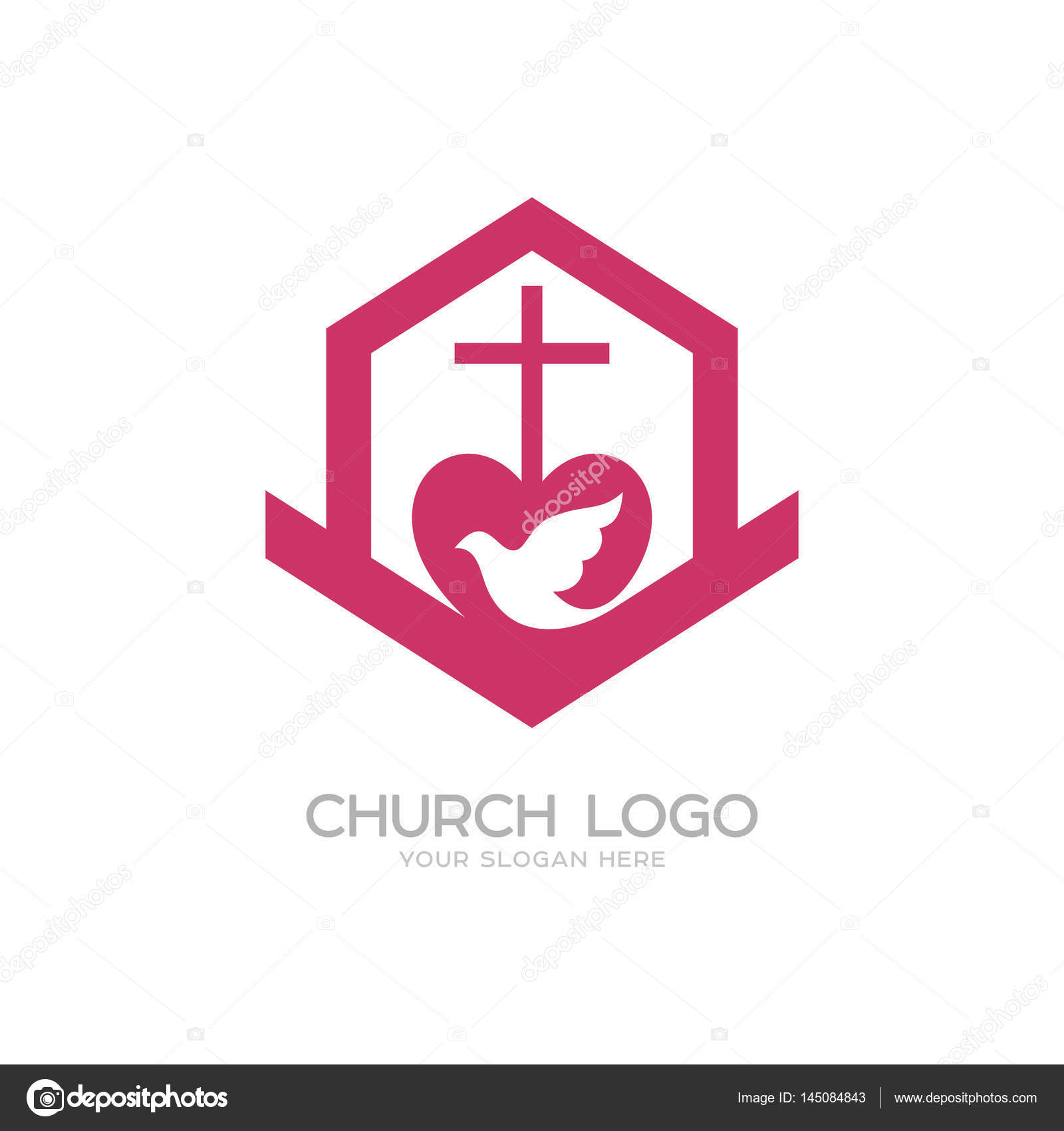 Church Logo Christian Symbols The Cross Of The Lord And Savior Jesus