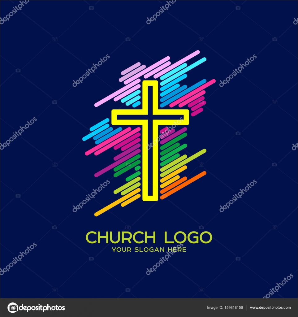 Church Logo Christian Symbols Cross Of The Savior Jesus Christ Stock