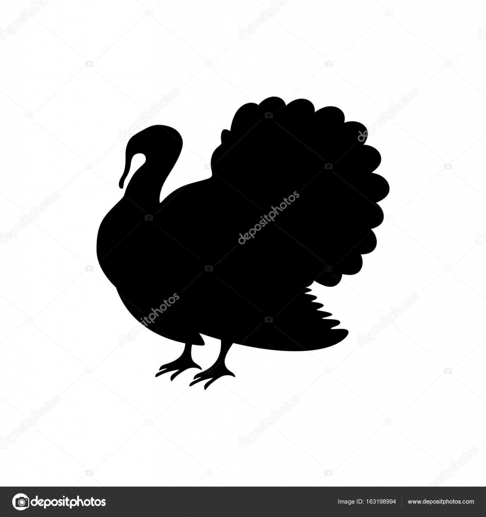 Logotipo y símbolo de un pavo para Acción de Gracias . Vector de stock ...