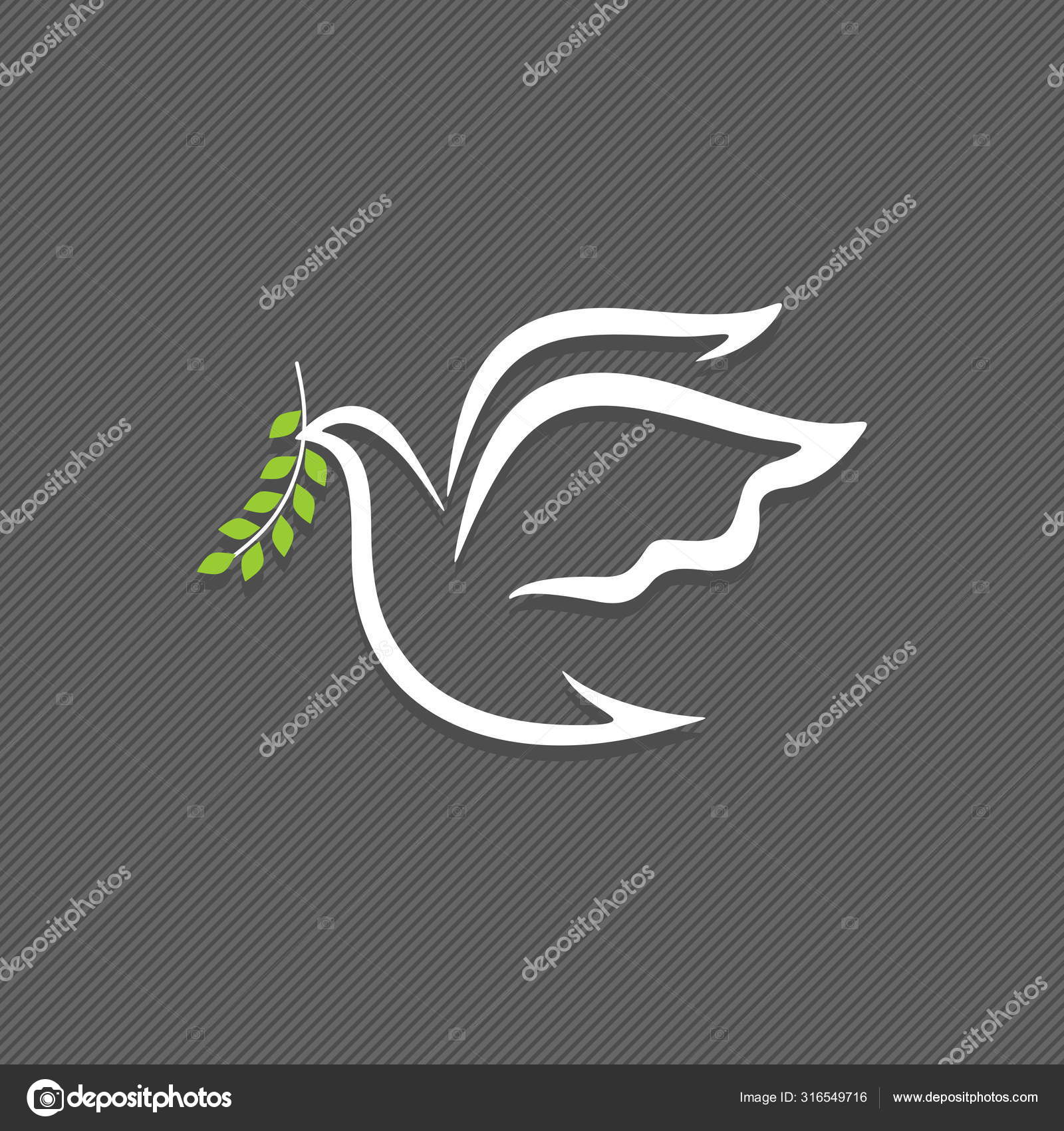 Dove Symbol Peace Purity Biblical Symbol Holy Spirit — Stock Vector ...
