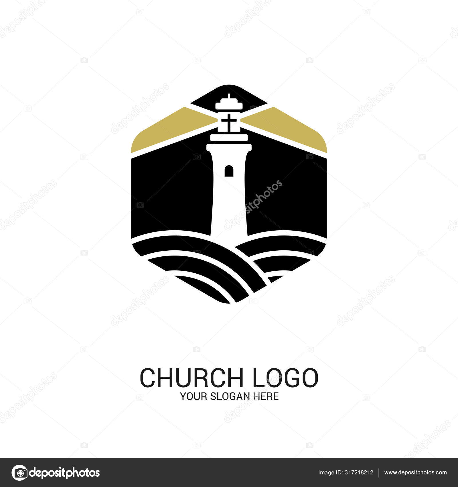 Church Logo Christian Symbols Lighthouse Jesus Christ Shines Truth ...
