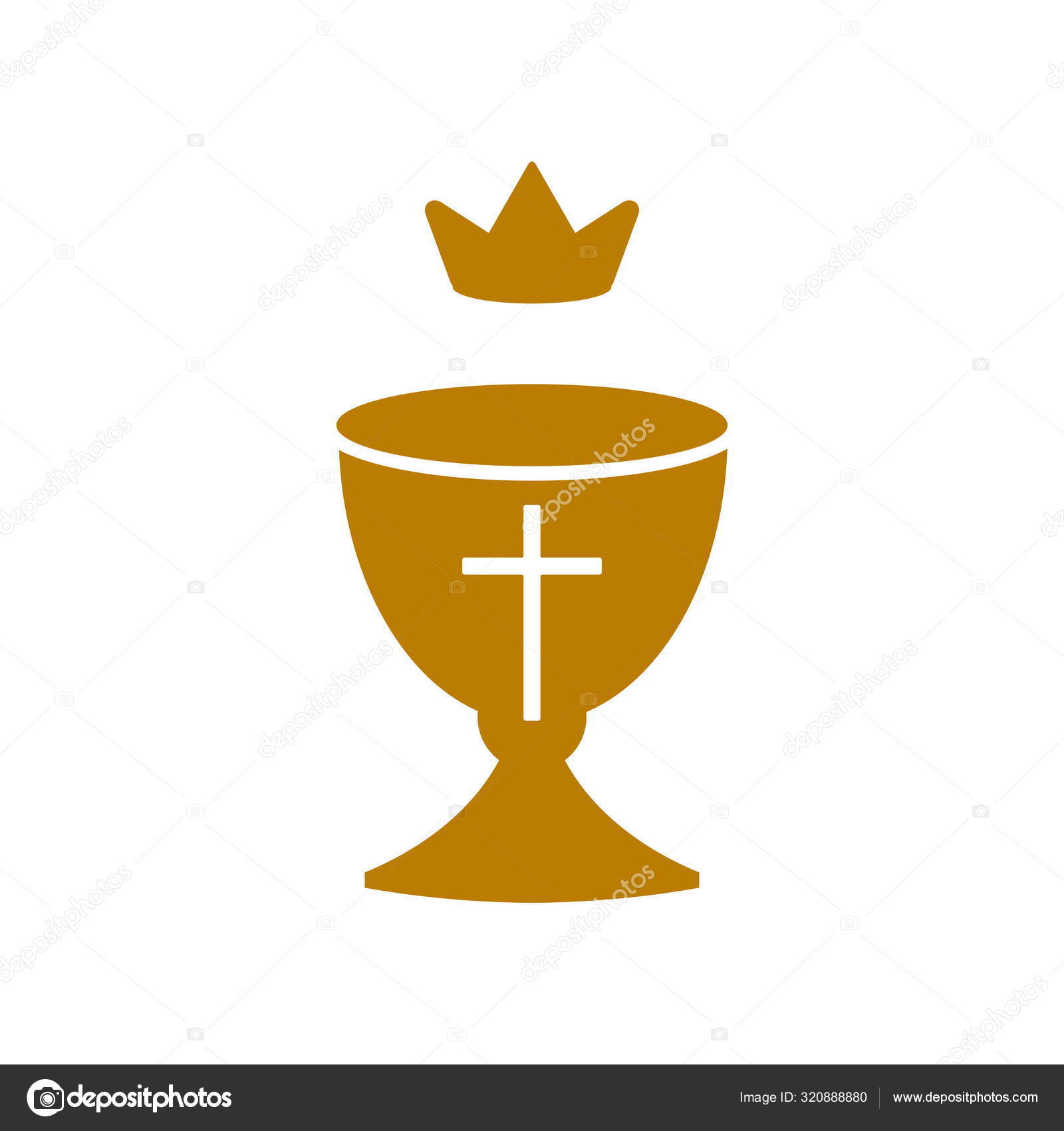 Christian Symbols Cup Communion Crown Christ Stock Vector by ©biblebox ...