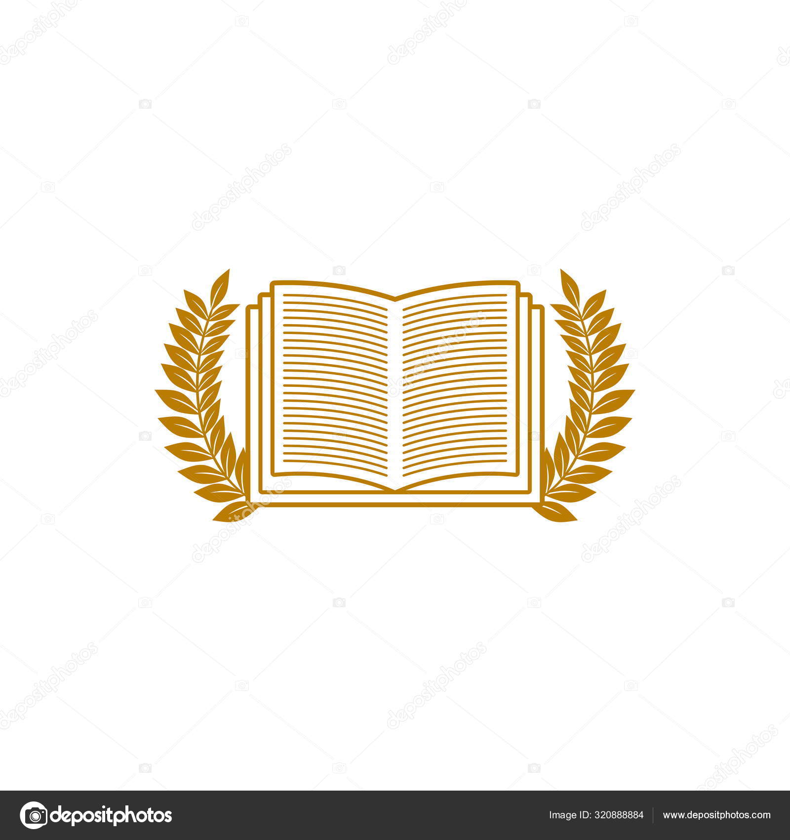 Simbol Kristen Alkitab Dan Teluk Daun Vektor Stok oleh ©biblebox 320888884