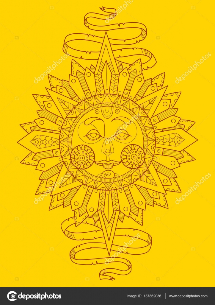 Sun with face color vector illustration Stock Vector by ...