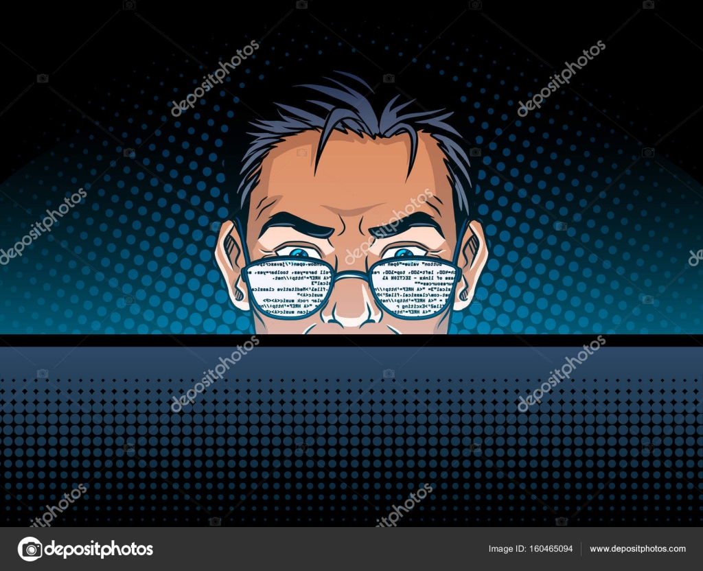 Software developer at work comic book style vector ⬇ Vector Image by © AlexanderPokusay | Vector ...