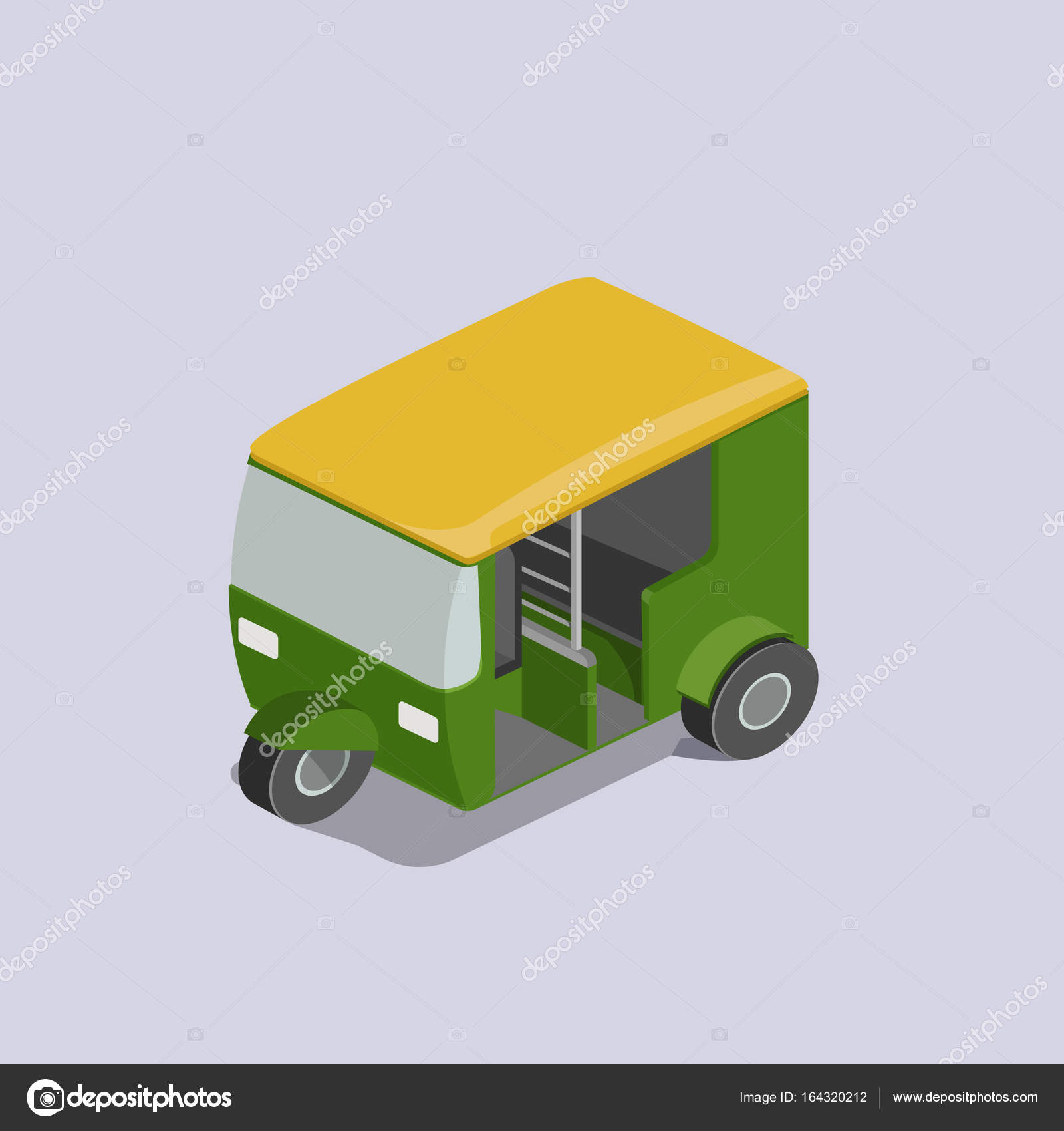 Auto rickshaw transport isometric vector Stock Vector Image by ...