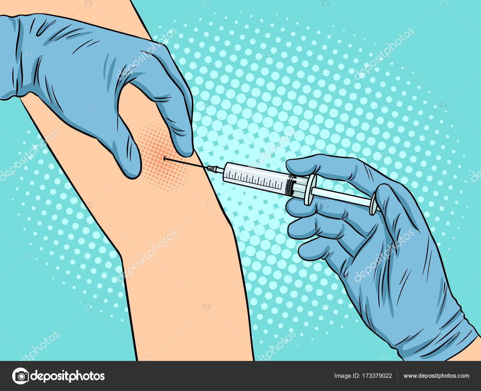 Injection by syringe pop art vector Stock Vector by ©AlexanderPokusay ...