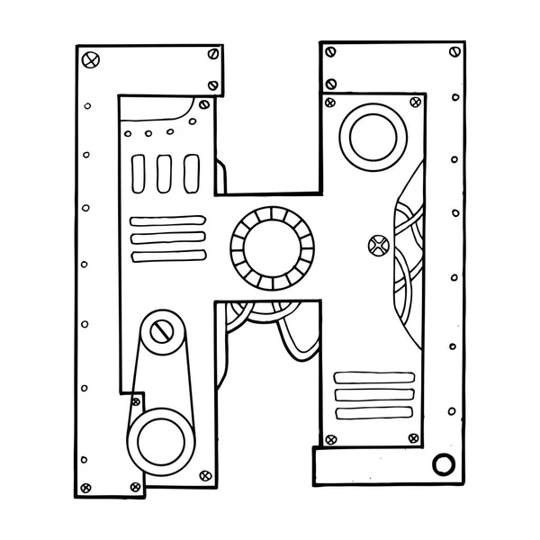 Mechanical letter R engraving vector illustration Stock Vector Image by ...