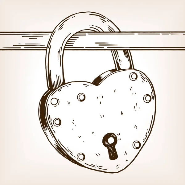 Drawings Of Hearts With A Lock