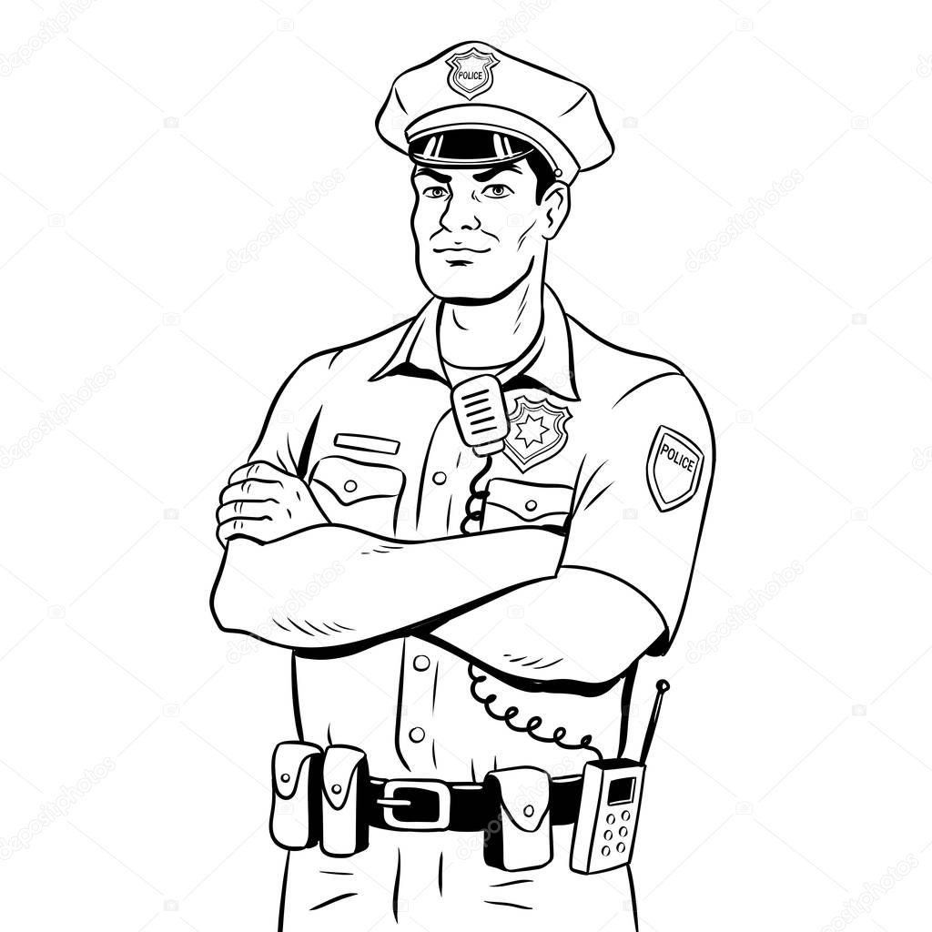 Polis kitap vektör Illustration boyama ©AlexanderPokusay 179875222'e ...