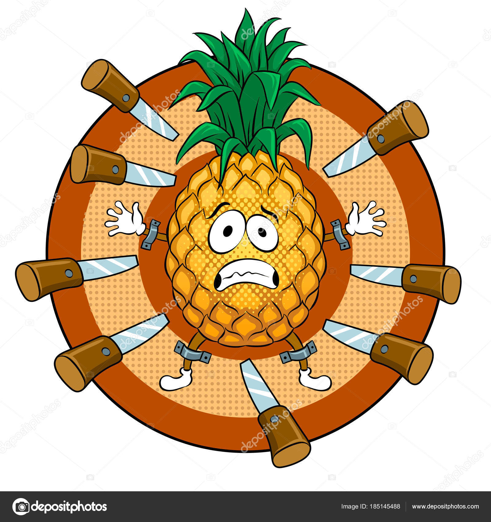 Pineapple target pop art vector illustration Stock Vector Image by ...