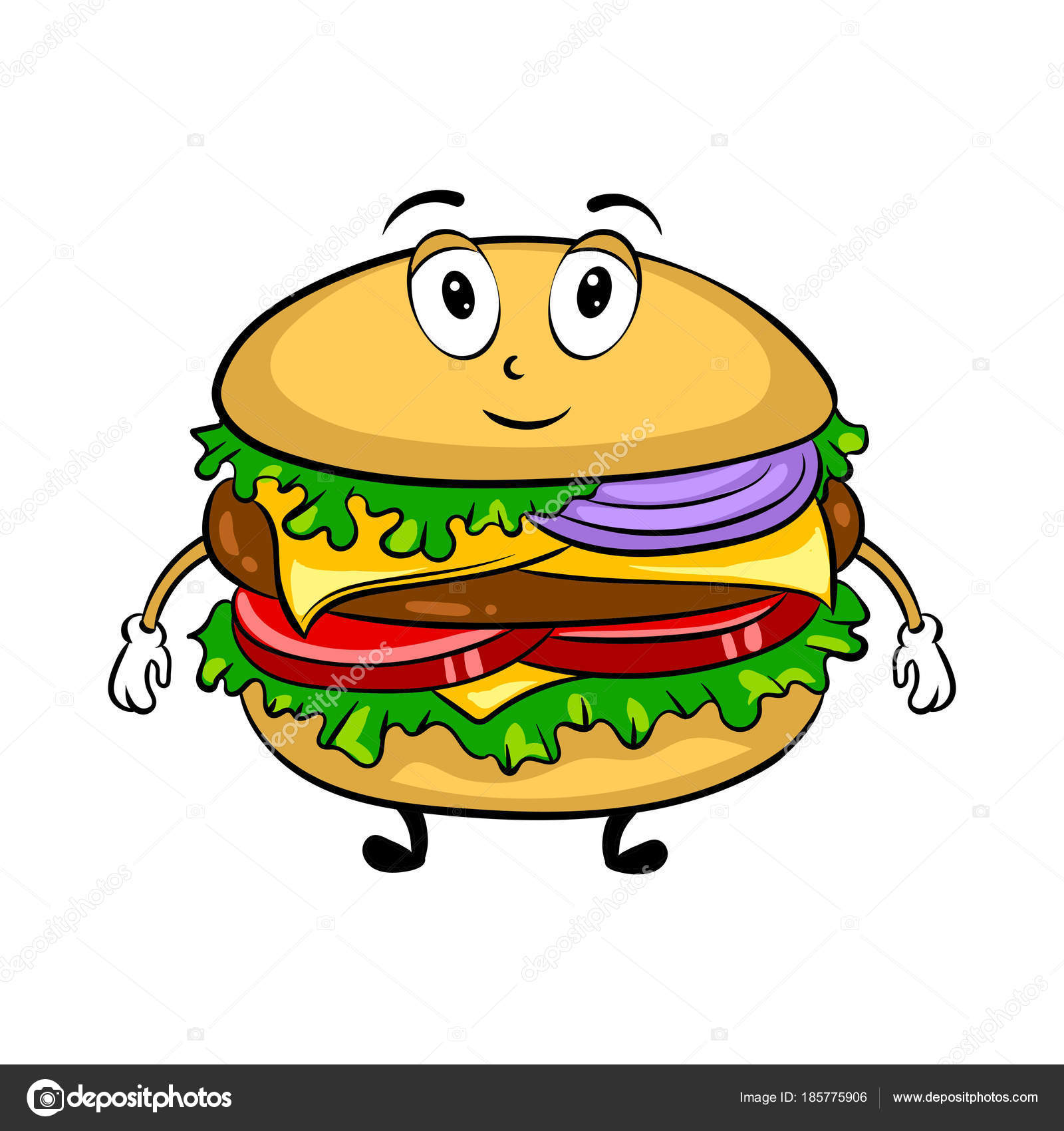 Cartoon Burger Pocket