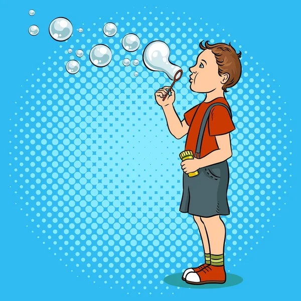 Blowing bubbles boy Vector Art Stock Images | Depositphotos