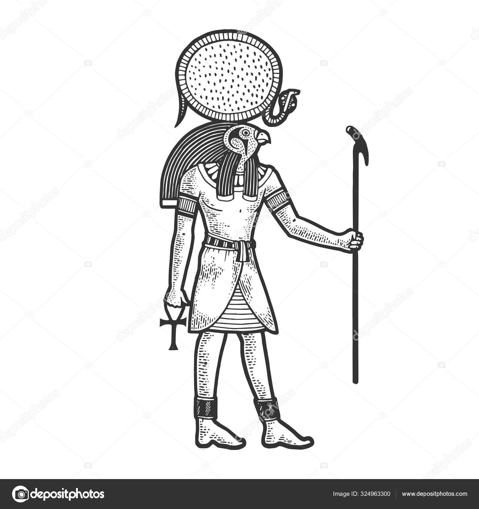 Image vectorielle Ra Ancienne divinité égyptienne dieu du soleil ...