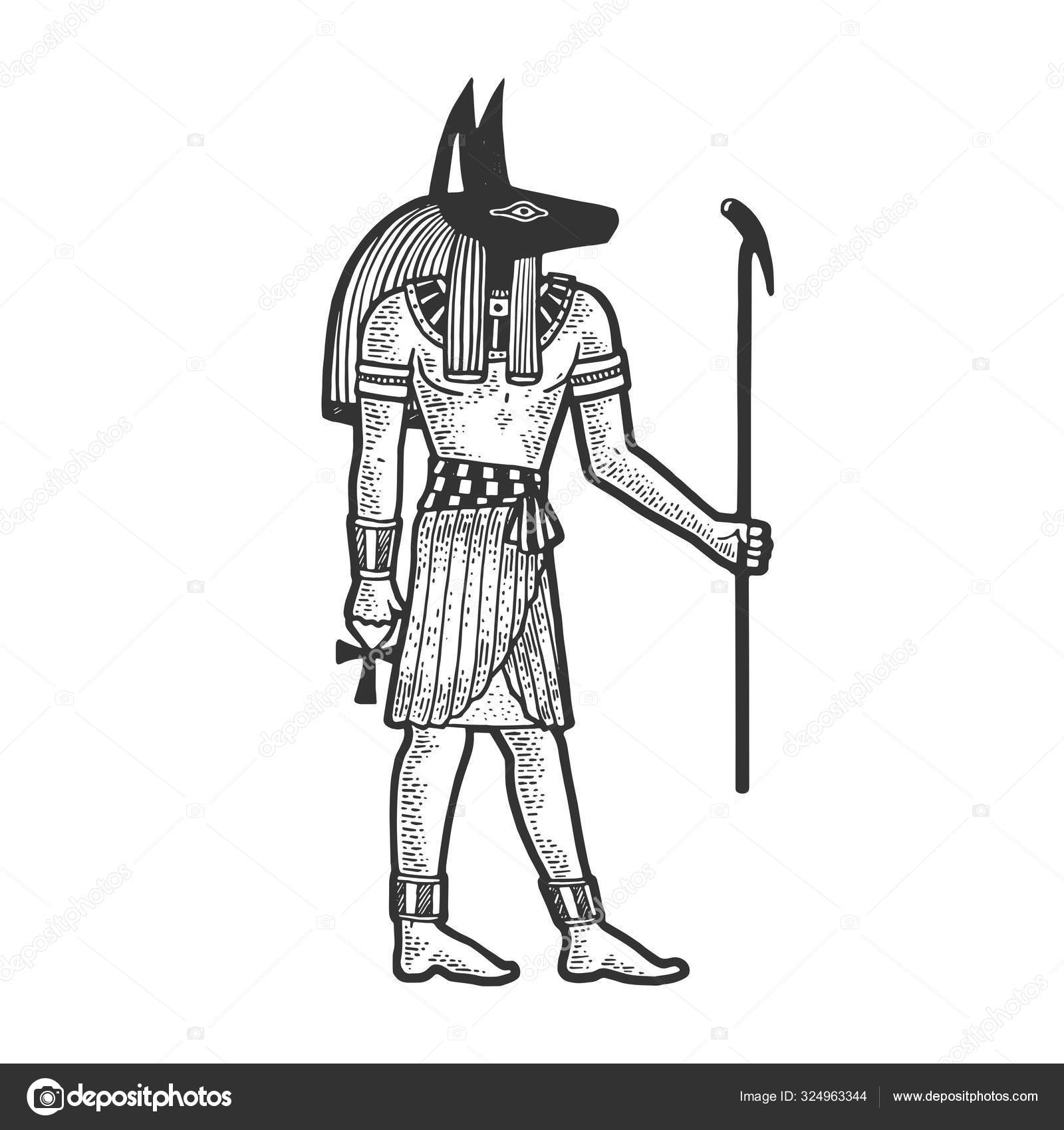 Anubis God Of Ancient Egypt Coloring Page Free Printable Coloring Pages